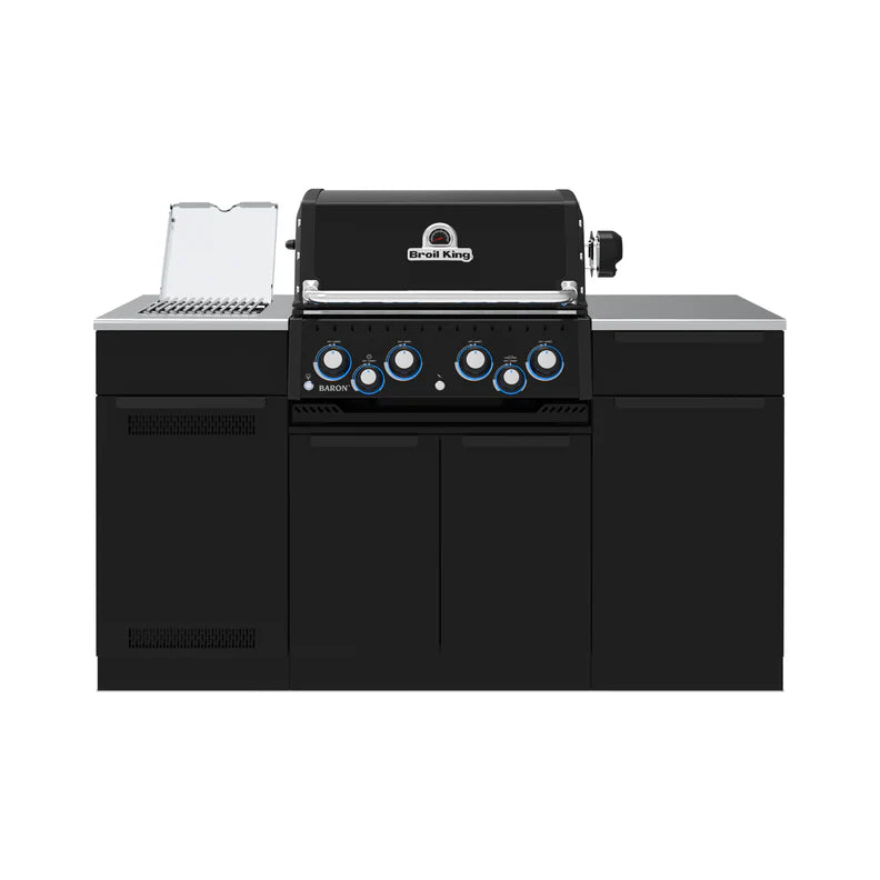 Broil King Baron 490i 4-Burner Gas Grill with Rotisserie & Side Burner ...